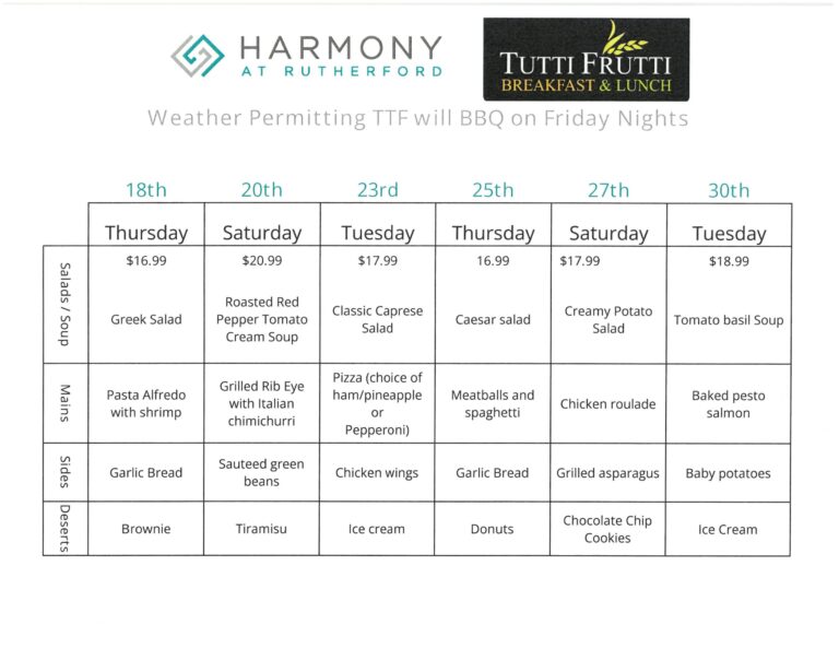 Dining Club – Harmony at Rutherford
