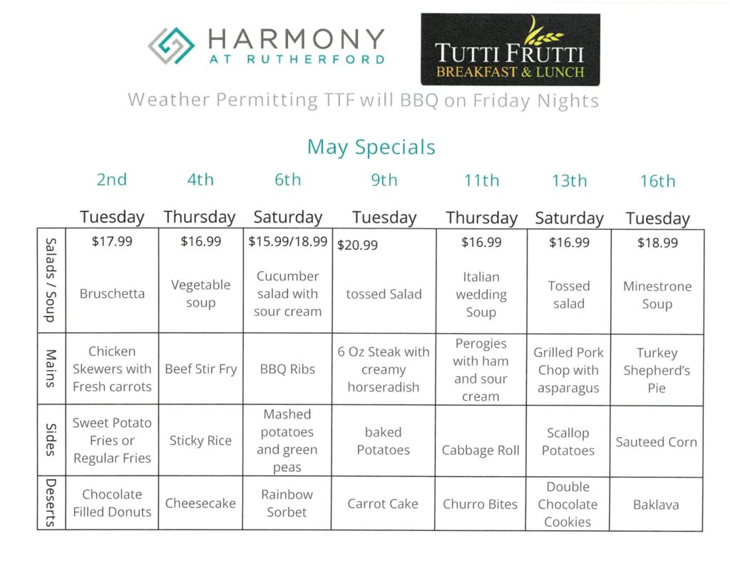 Dining Club – Harmony at Rutherford